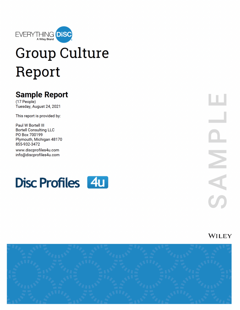 Everything DiSC® Group Culture Report | Custom DiSC® Reports